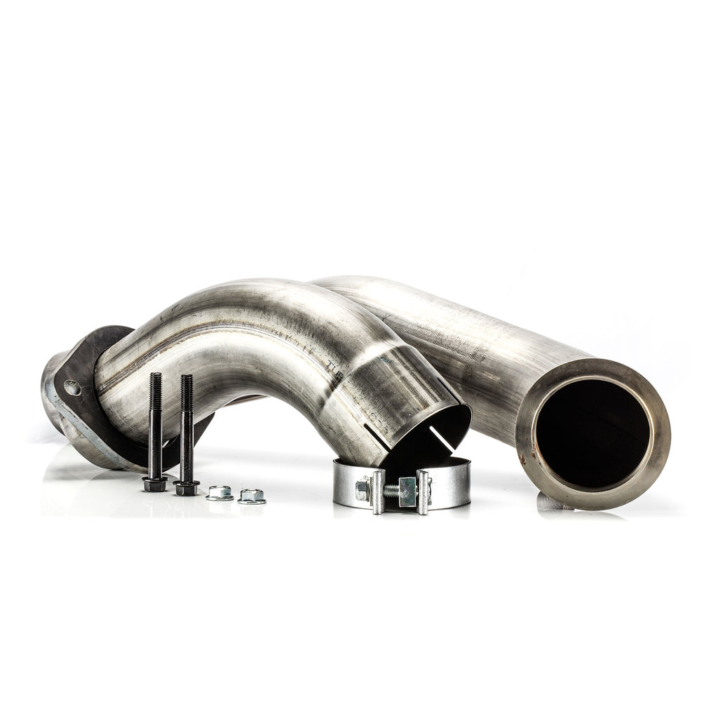 6.4L Ford Power Stroke 4" 409 Stainless 2 Piece Down Pipe | RCD Performance