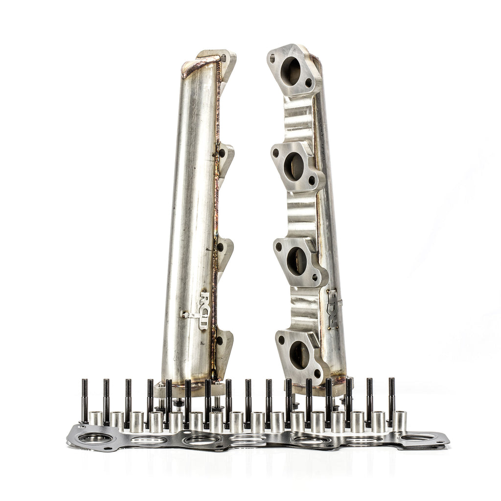 6.4L Ford Power Stroke 304 Stainless Steel Log Style Exhaust Manifolds ...